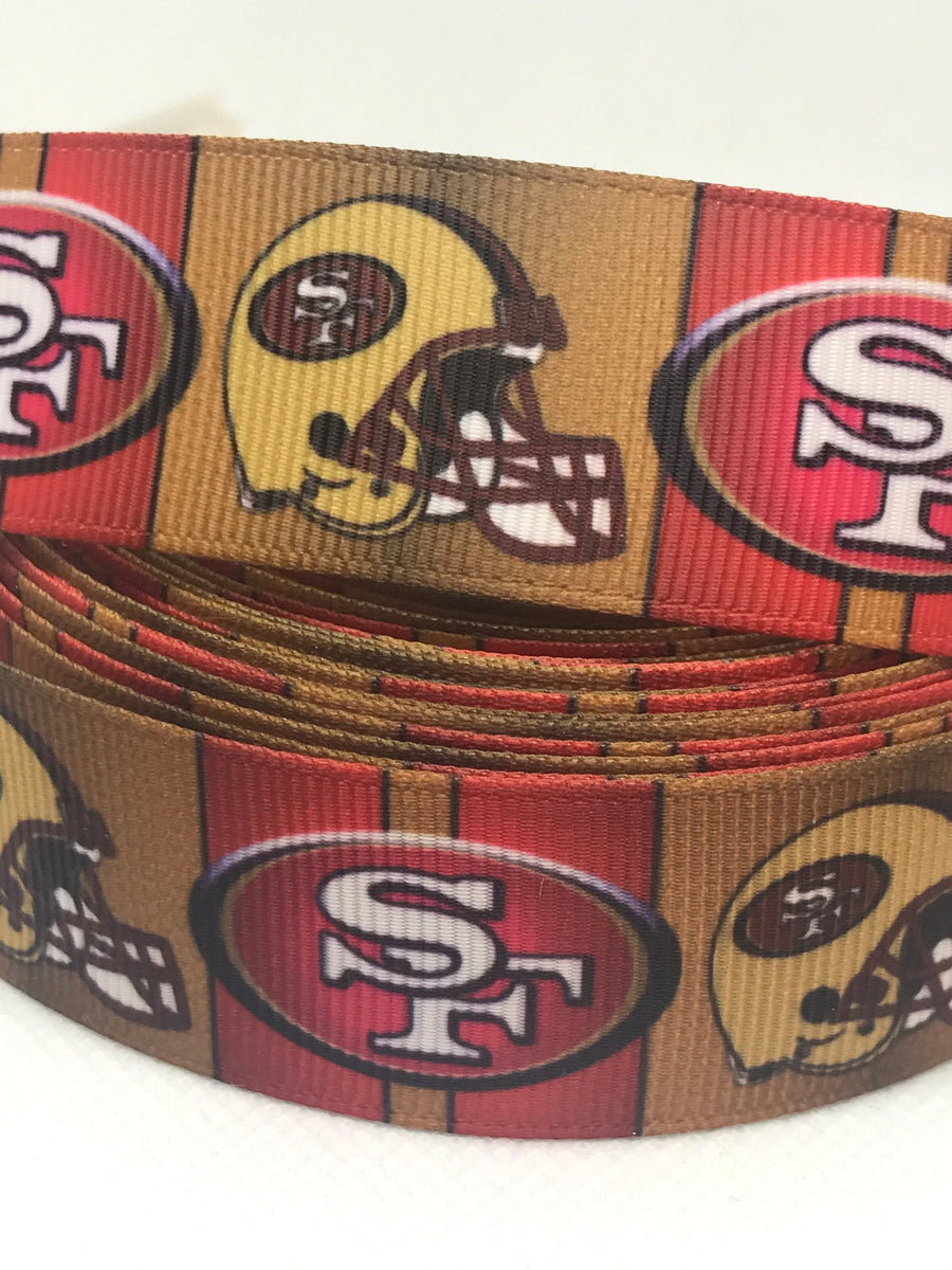 SAN FRANCISCO 49ERS inspired grosgrain ribbon and/or coordinating 1" f ...